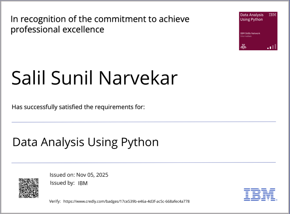 Portfolio - Salil Narvekar